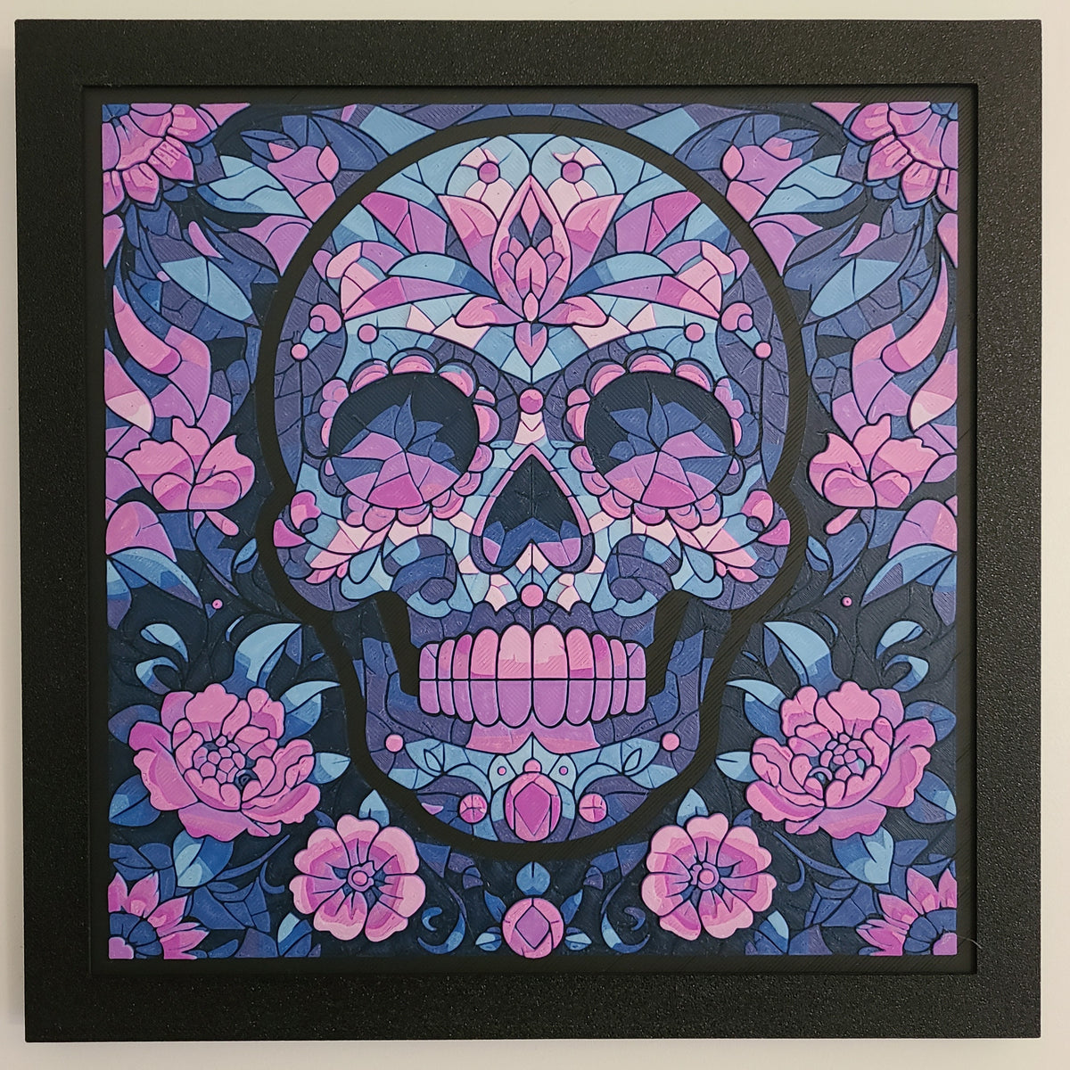 Stained Glass Sugar Skull - 3D Filament Painting – BEDLAM Threadz